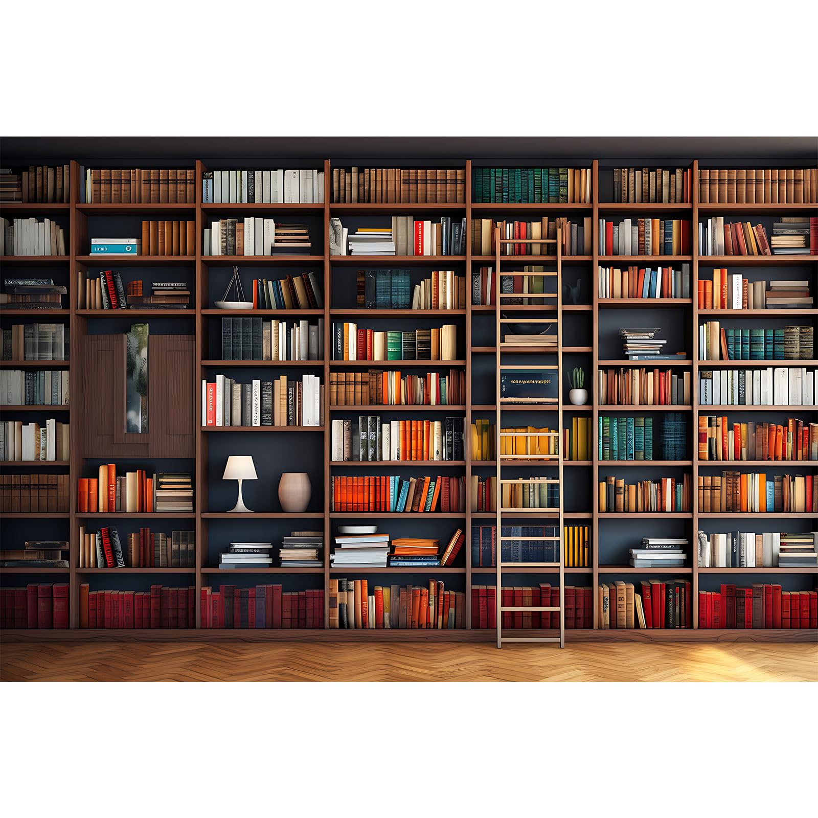 Amazon.com : Bookshelf Backdrop School Library Bookcase Photography ...
