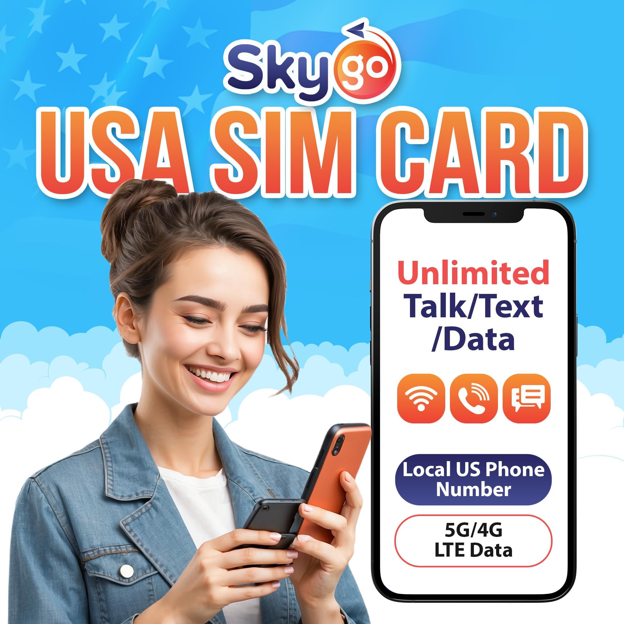 Amazon.com: USA Prepaid SIM Card (T-Mobile Network) | Unlimited 5G/4G Internet Data in USA ...