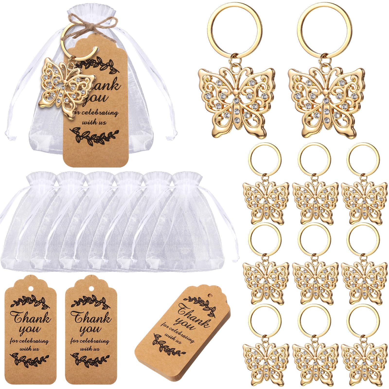 Butterfly Keychains Favors Butterfly Keychain Chains For Women Gifts