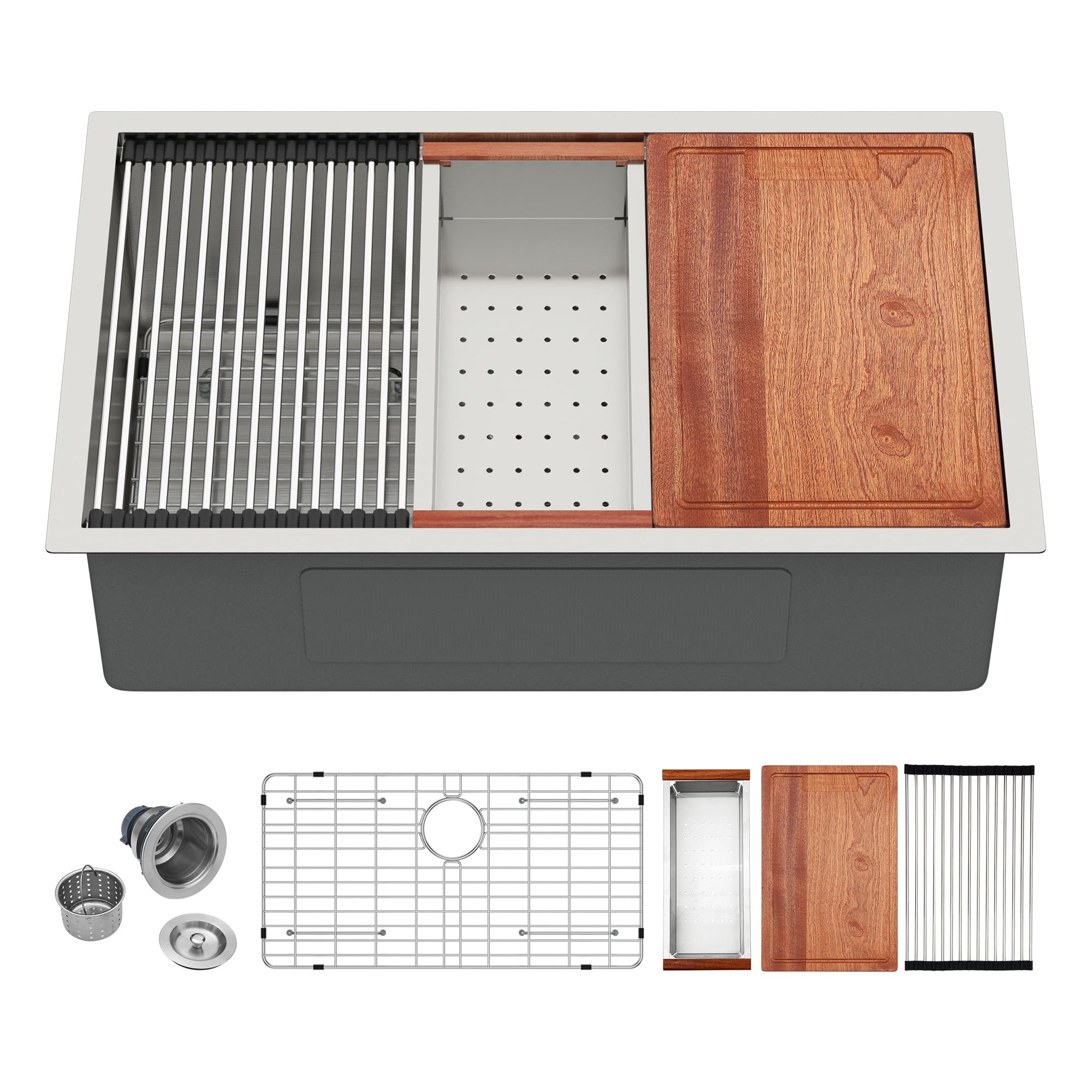 Snapklik.com : 33" Undermount Kitchen Sink - 33x19 Inch Stainless Steel ...