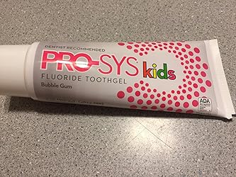 Amazon.com: PRO-SYS® Kids Bubblegum Fluoride Toothpaste Toothgel - ADA ...