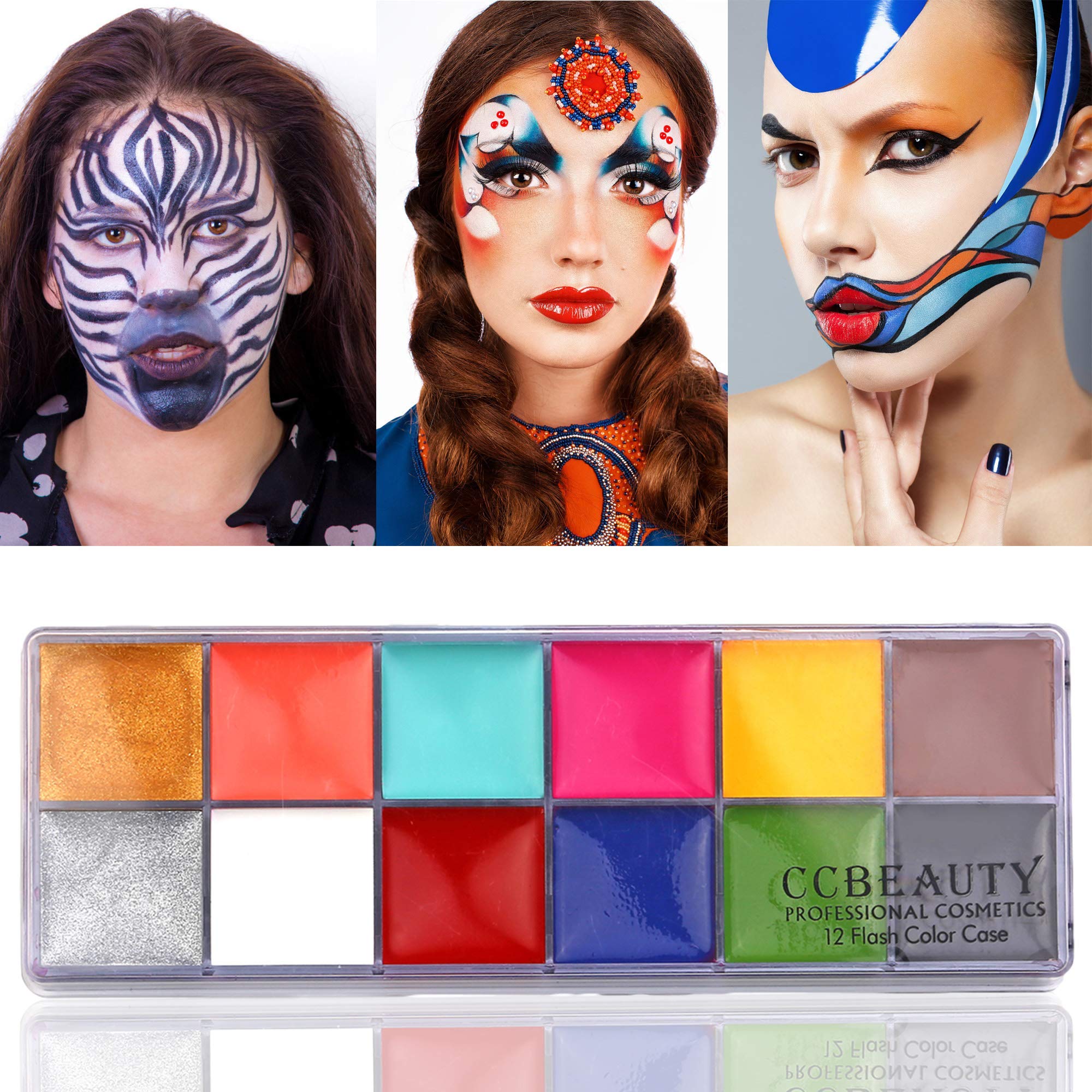 Buy CCbeauty SFX Makeup kit Professional Face Paint Oil Based 12 Colors ...