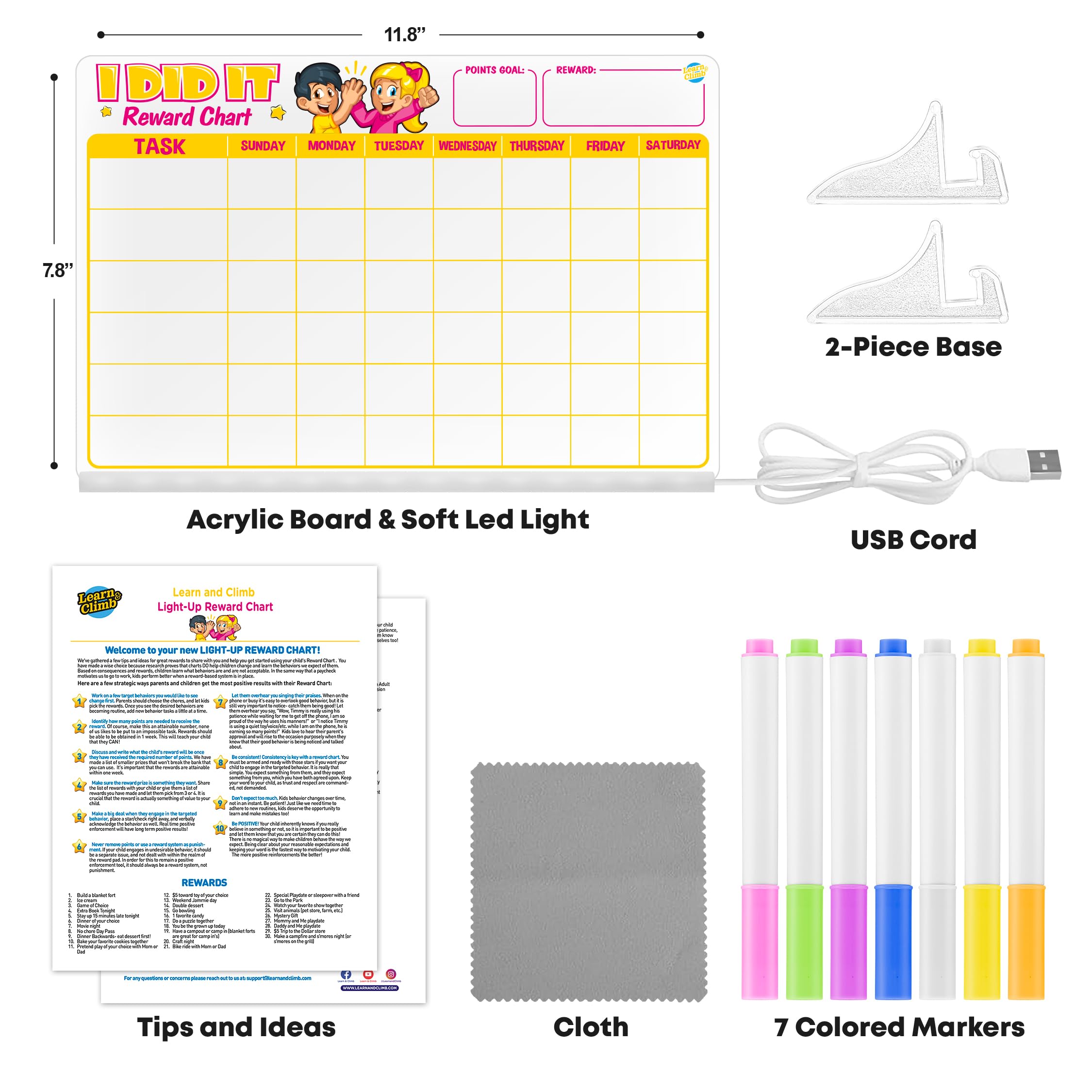 Snapklik.com : Light-Up Reward Chart For Kids - Behavior ...