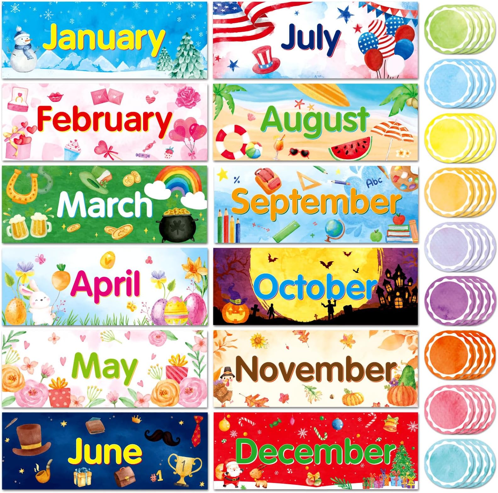 Amazon.com : Confetti Happy Birthday Bulletin Board Let's Celebrate ...
