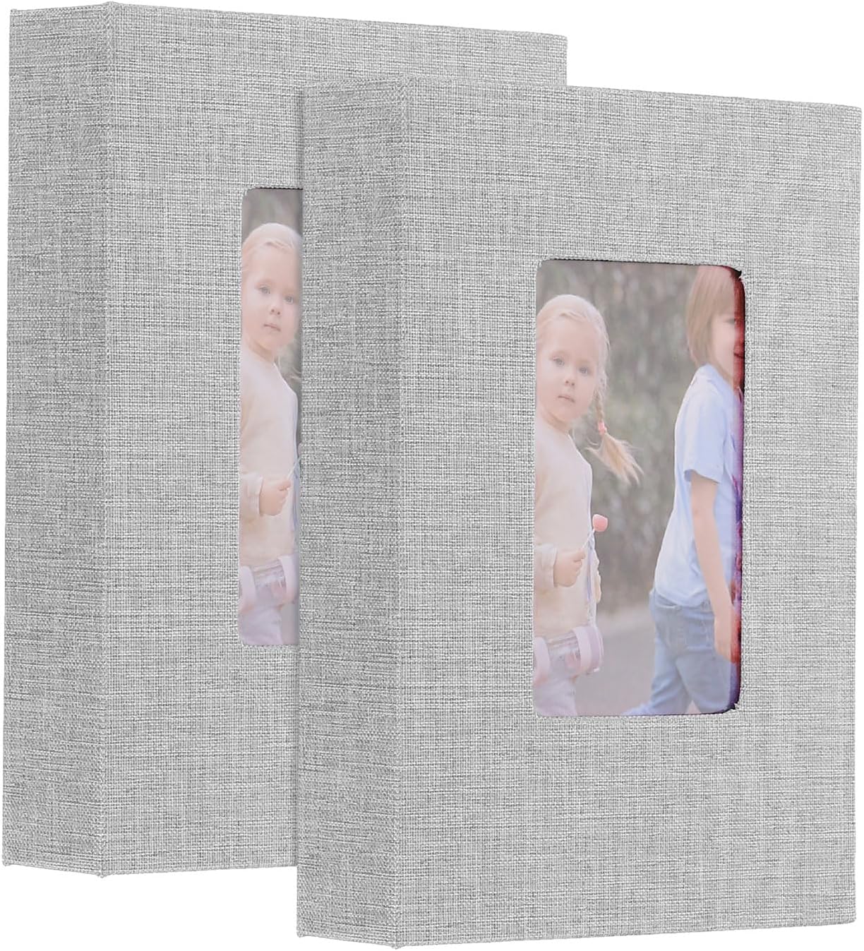 Amazon.com: uxcell 2Pcs Small Photo Album, 4x6 Inch Linen Cover Pockets ...
