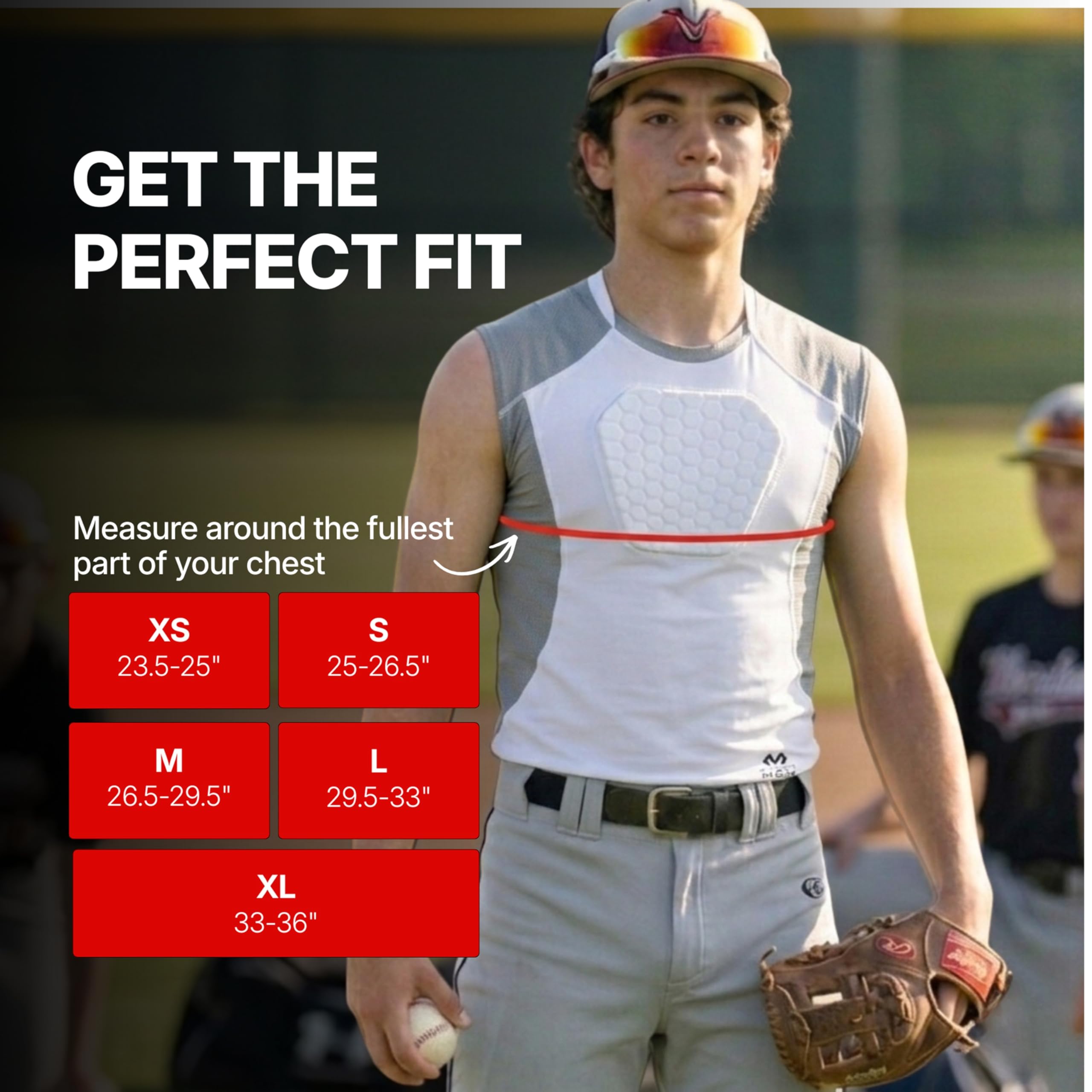 Snapklik.com : Chest Protector, HEX Baseball Chest Protector. Heart ...