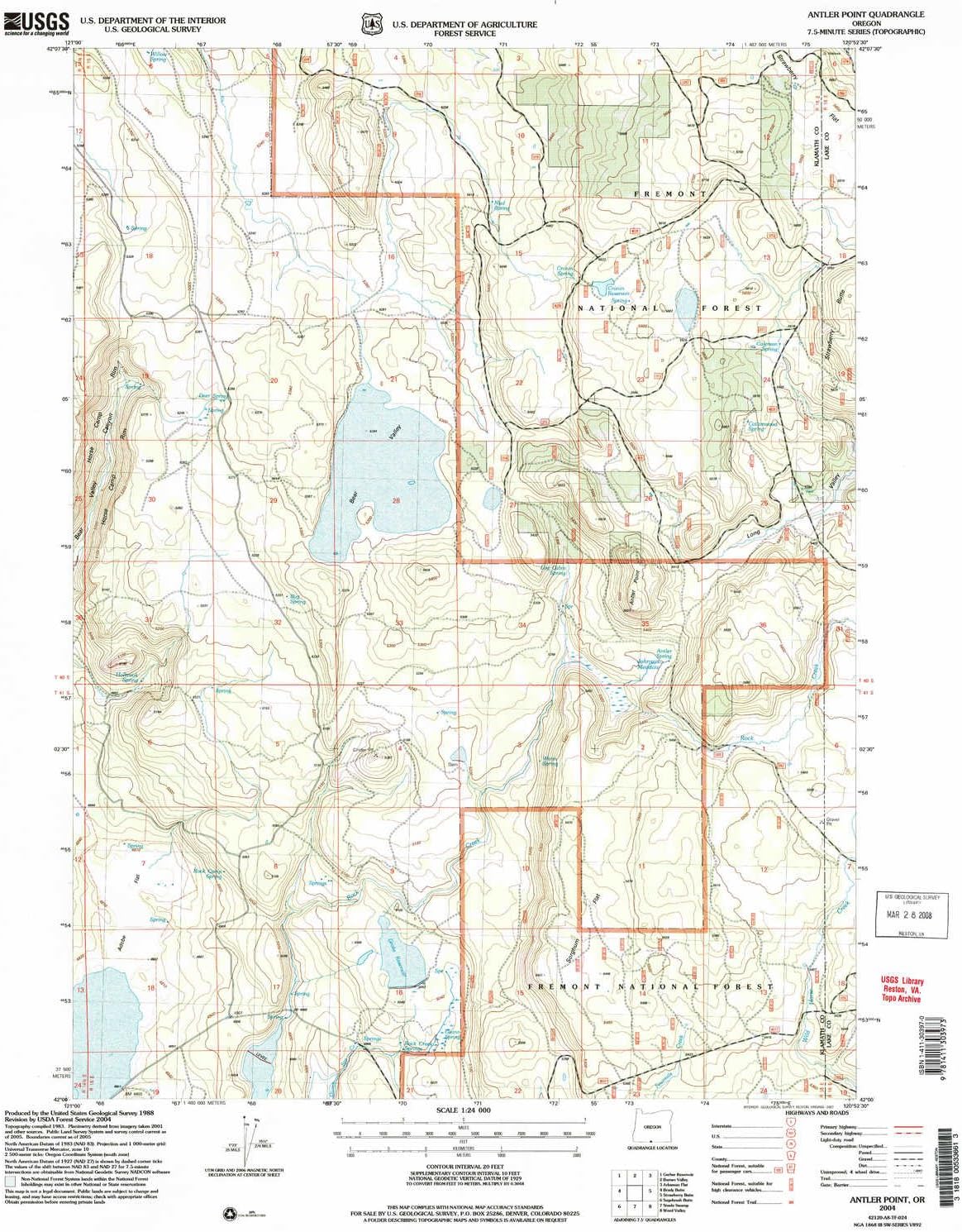 Amazon.com : YellowMaps Antler Point OR topo map, 1:24000 Scale, 7.5 X ...