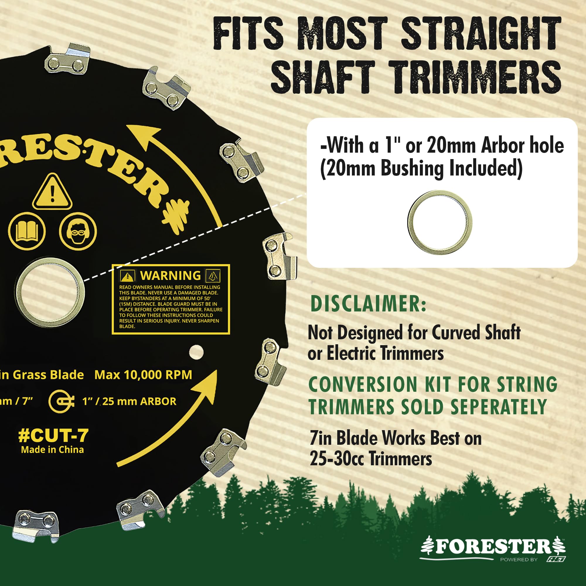 Snapklik.com : Chainsaw Brush Cutter Blade - 7in X 14 Teeth Fits Most ...