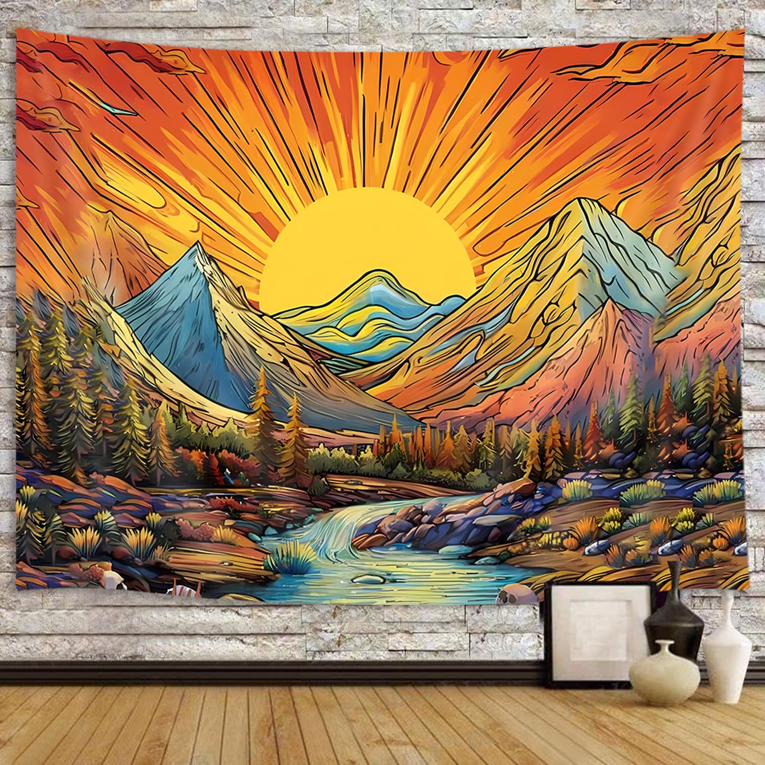 Vintage Tapestry Landscape