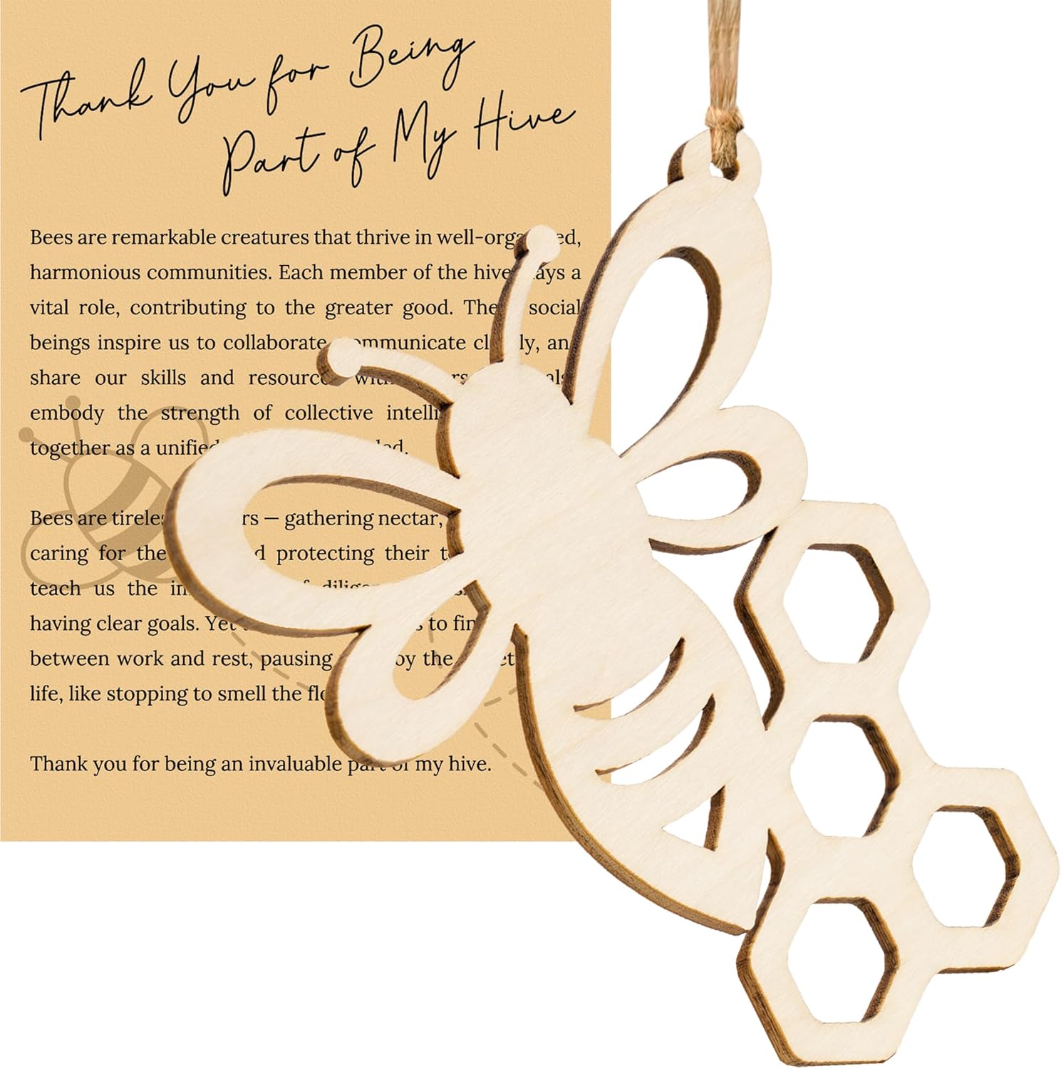 Amazon.com: Bee Easter Wooden Ornament with Story Card, Bumble Bee ...