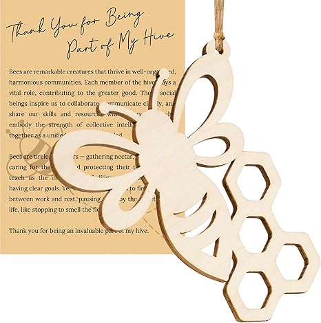 Amazon.com: Bee Easter Wooden Ornament with Story Card, Bumble Bee ...