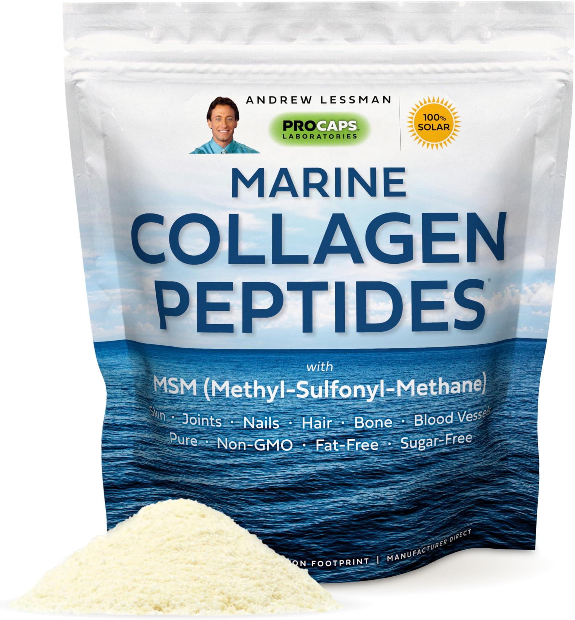 Amazon.com: ANDREW LESSMAN Marine Collagen Peptides Powder and MSM 120 ...