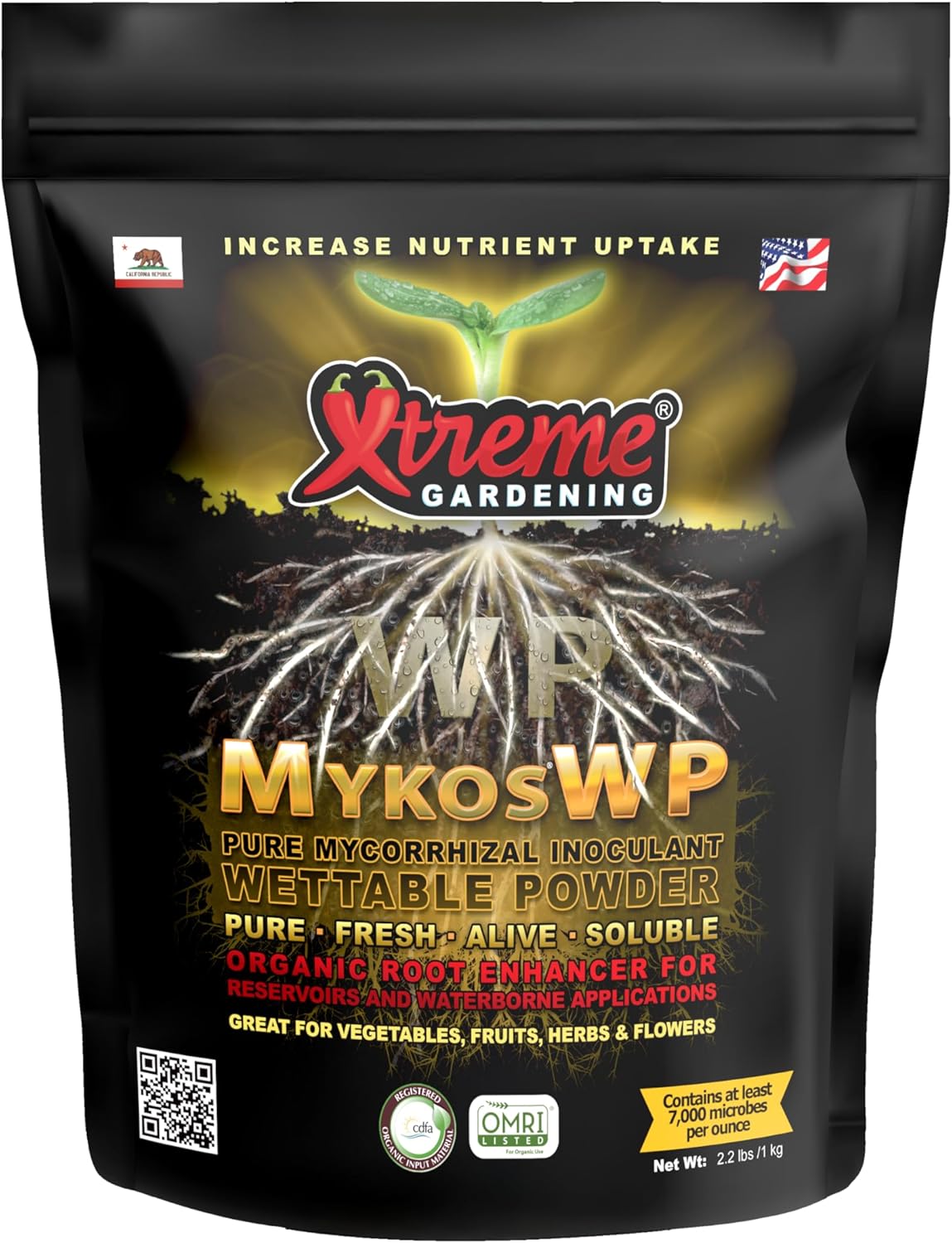 Amazon.com : MYKOS WP Mycorrhizae Powder 2.2 lb – Organic Mycorrhizae ...