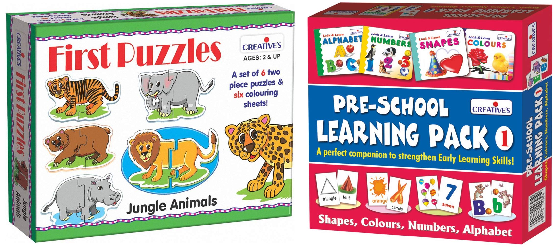 Buy Creatives First Puzzles - Jungle Animals (Multi-Color) & Creatives ...