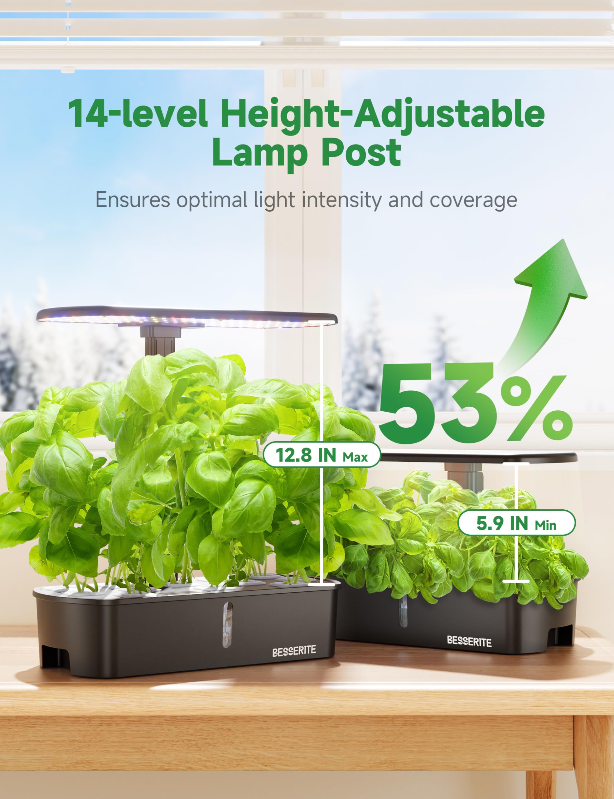 Countertop Hydroponic Garden LED Mini Aeroponics Hidroponica Kitchen