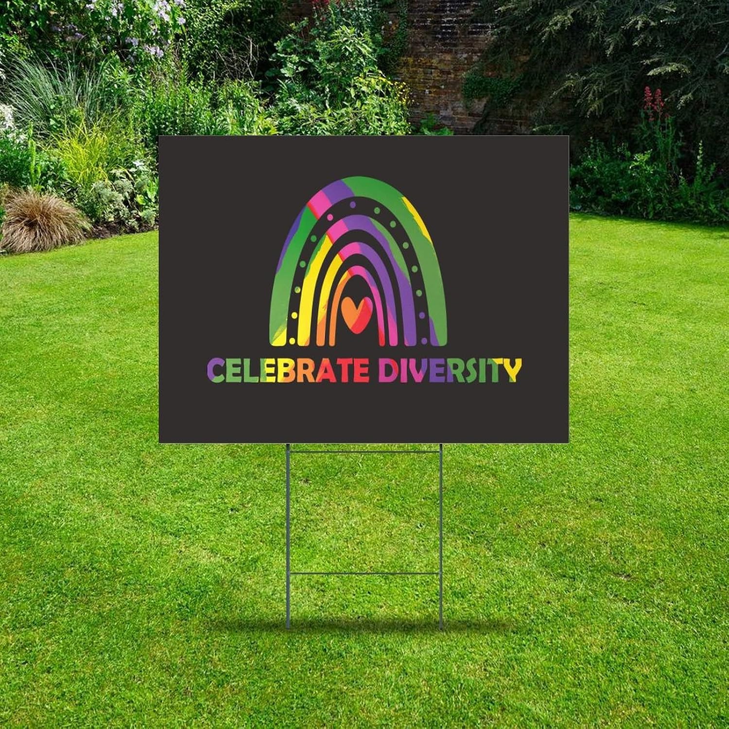 Amazon.com : Celebrate Diversity Yard Lawn Sign Lawn Yard Decorations ...
