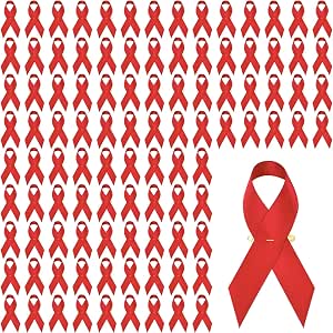 Amazon.com: Halatool 200 PCS Red Ribbon Safty Pins for World AIDS Day ...