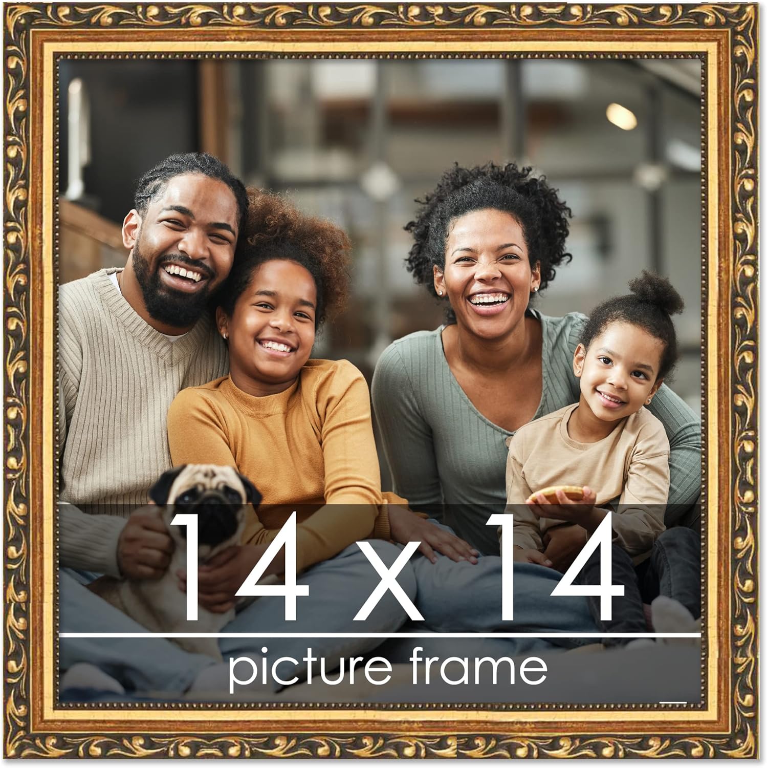Amazon.com - Poster Palooza 14x14 Traditional Gold Square Picture Frame ...