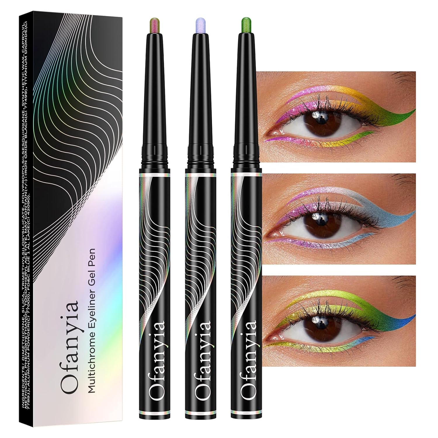 Amazon.com : Greyghost Multichrome Eyeliner, Colored Eyeliner Penclis ...