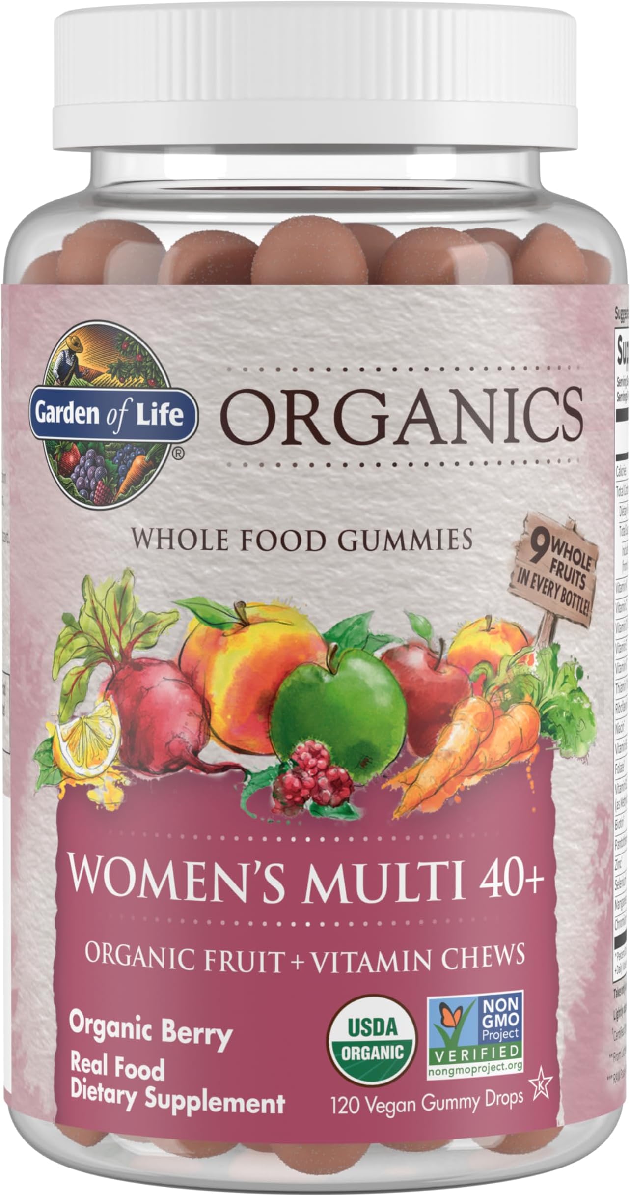 Amazon.com: Garden of Life Organics Women 40+ Gummy Vitamins - Berry ...