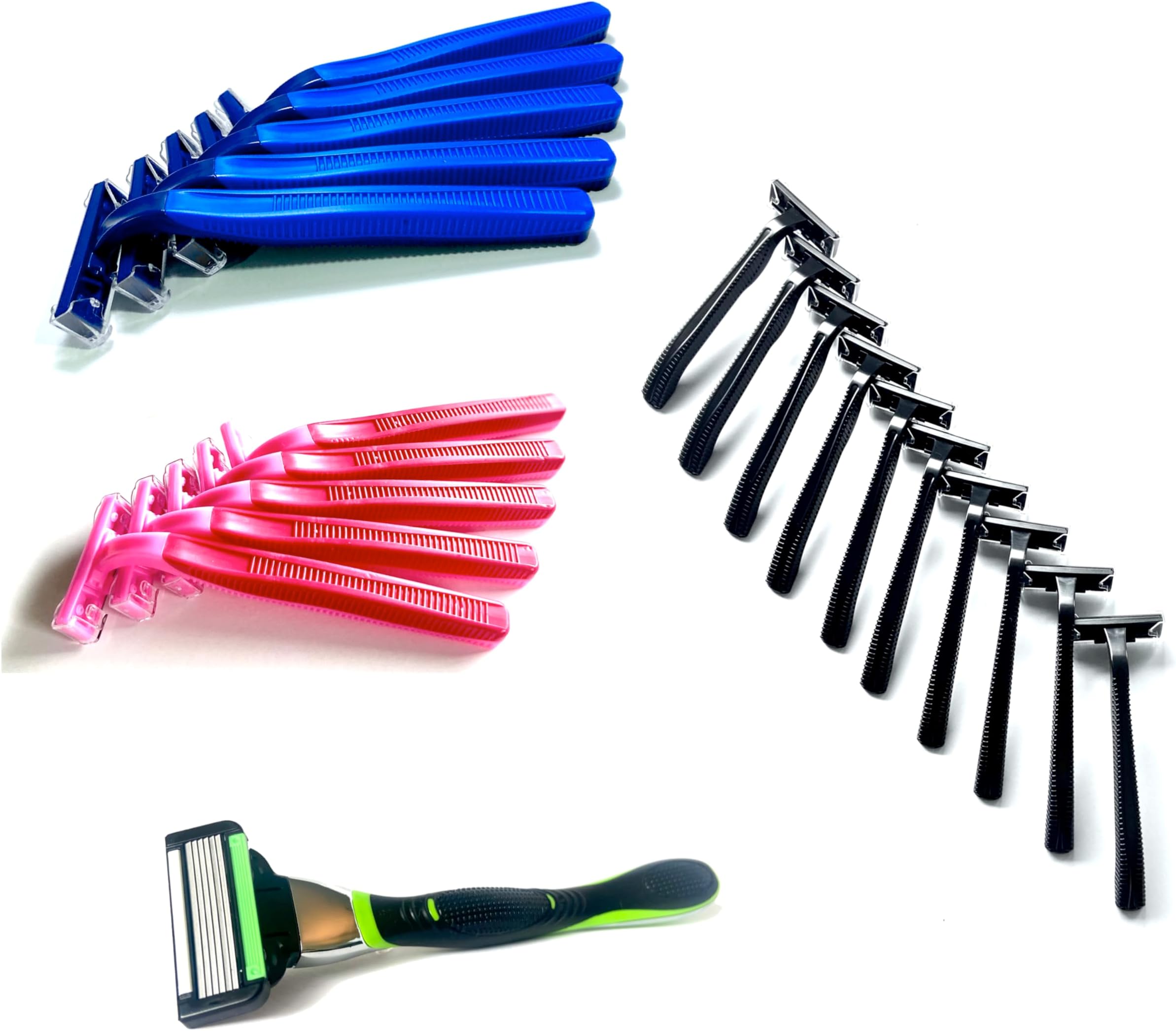 Amazon.com: Shaving Sample Set - 21 Razors Included - 5 Blue, 5 Pink ...
