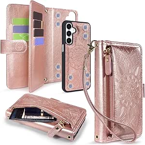 Amazon.com: Harryshell Compatible with Samsung Galaxy A16 5G Wallet Case Detachable Magnetic ...
