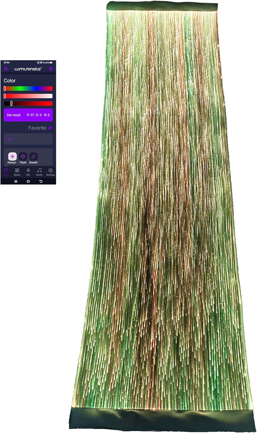 Amazon.com: LED Light Up Coffee Table Runner - Fiber Optic Fabric Table ...