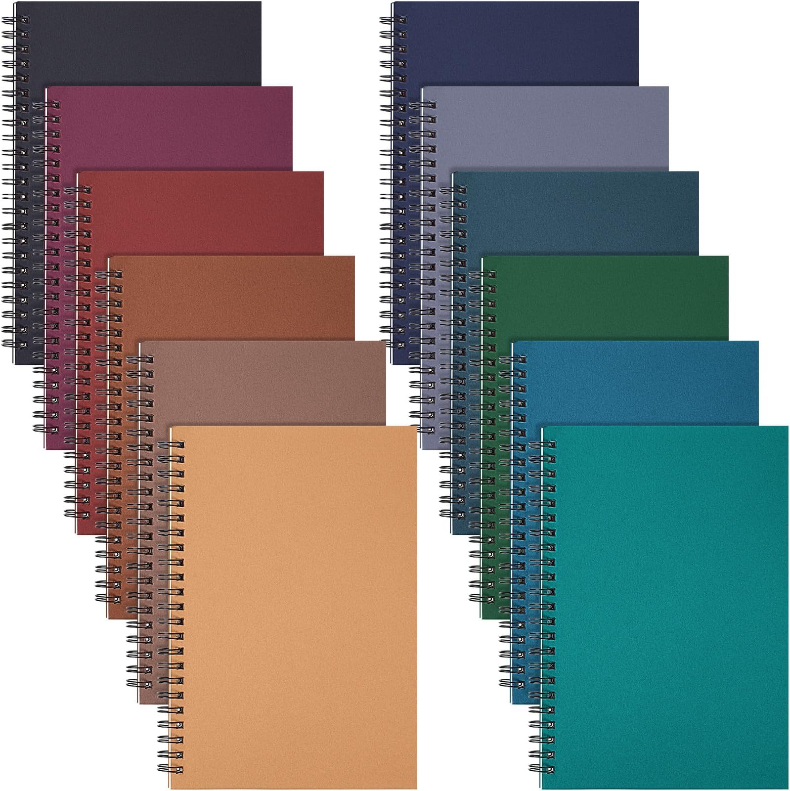 Amazon.com : EOOUT 6 Pack Spiral Notebooks 6 x 8.3 Inches 80 Sheets ...