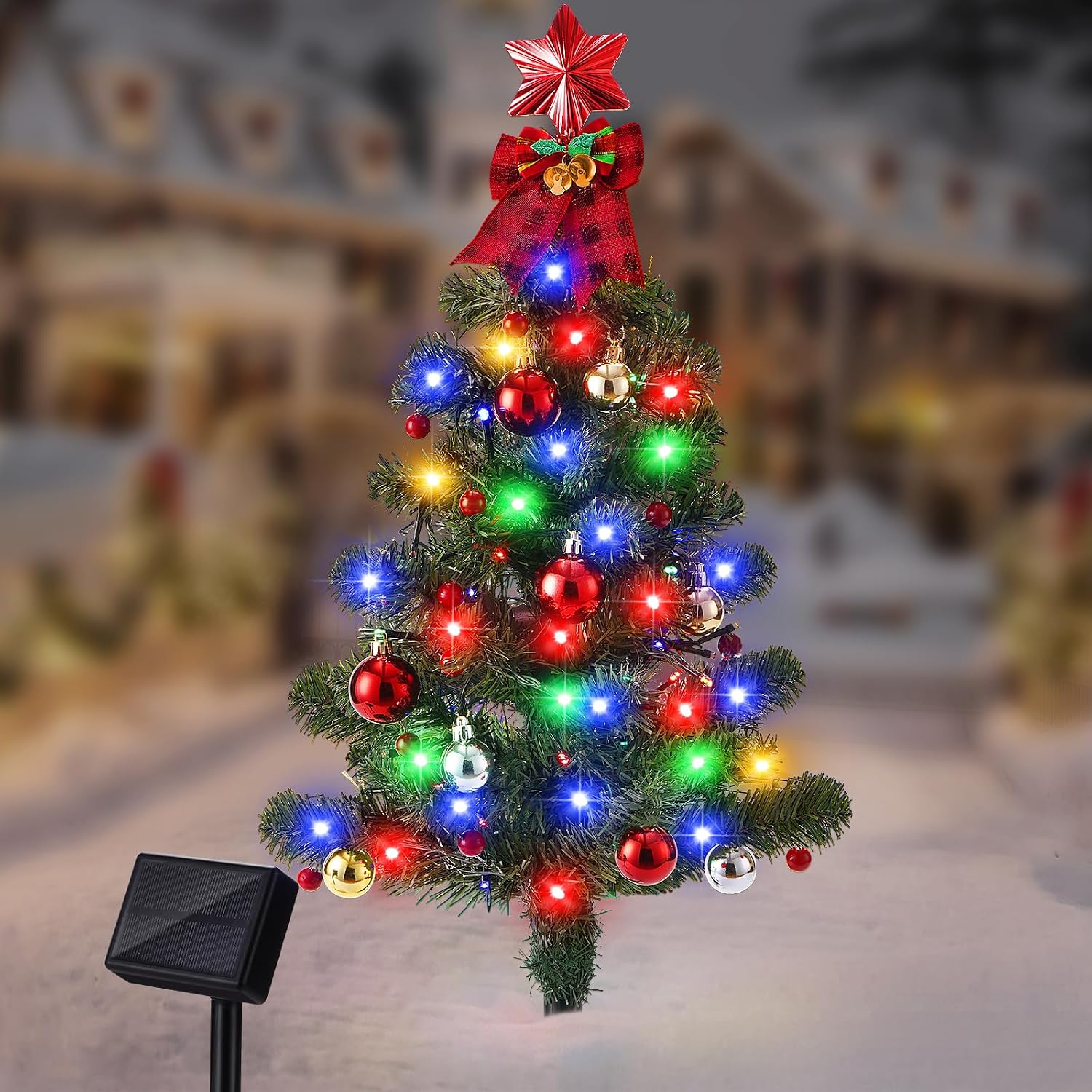 Amazon.com : Brightever Solar Christmas Tree Lights Outdoor Waterproof ...