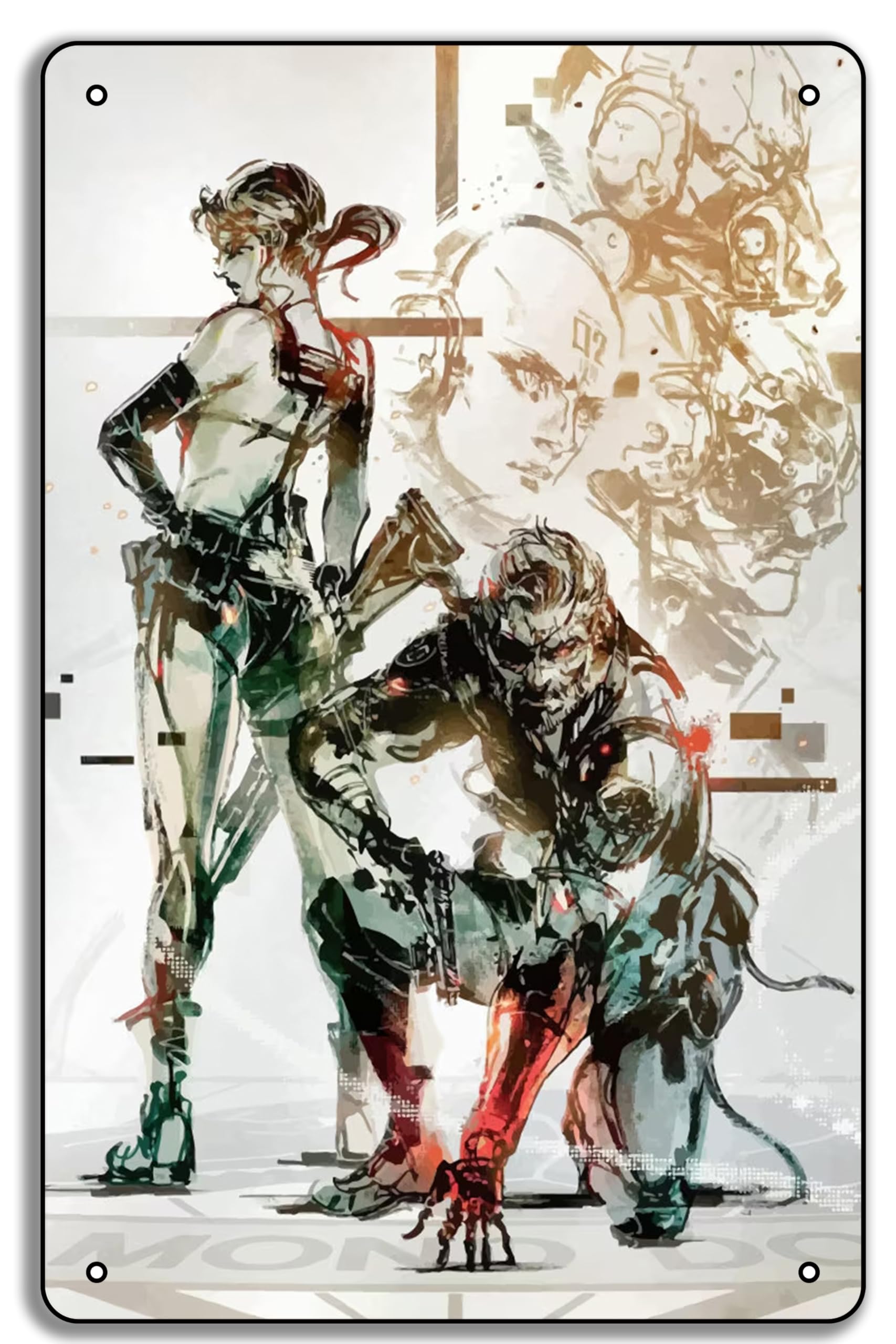 Amazon.com: Venom Snake & Silence V2 MGS V Poster Wall Art Gift, Metal ...