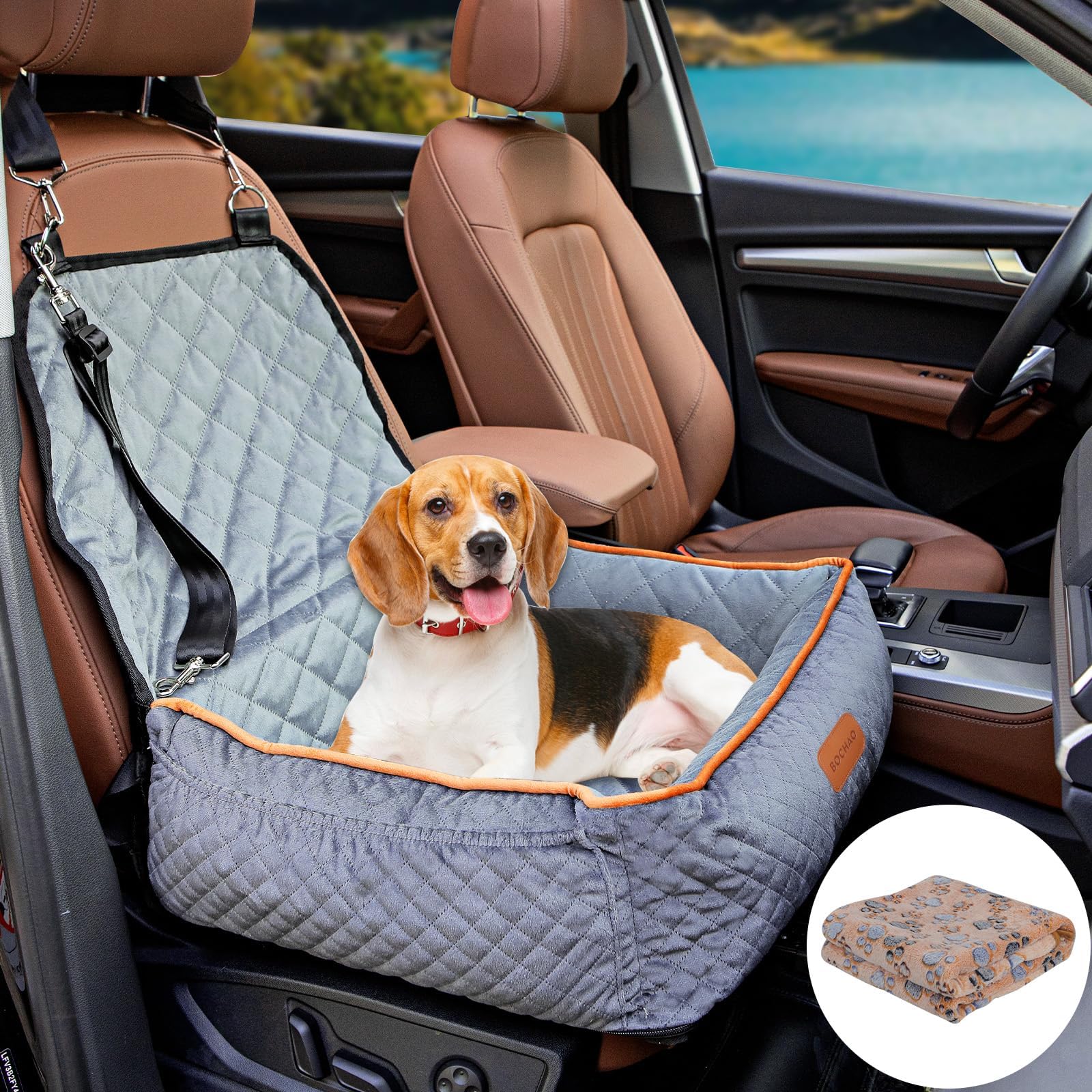 BOCHAO Dog Car Seat for Small Medium Dogs,Dog Booster Seat ...