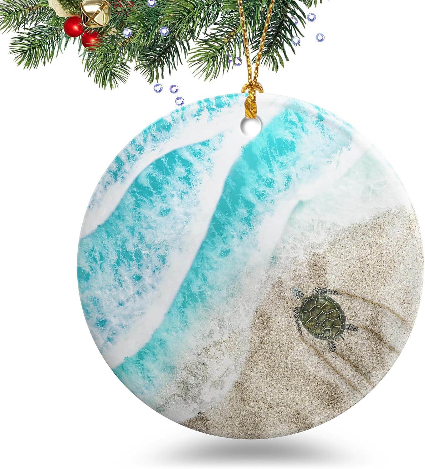 Amazon.com: Sea Turtle Christmas Ornaments 2024 Sea Turtle Ornament ...
