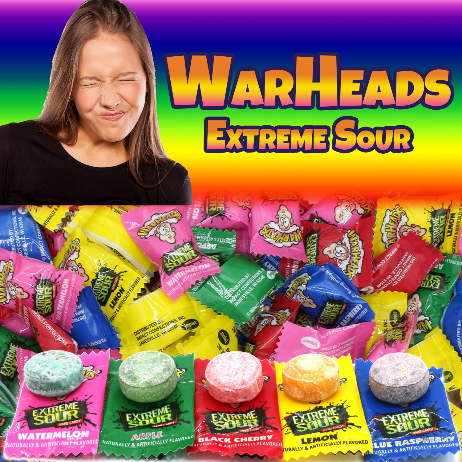 War Heads Warheads Extreme Sour Hard Candy Extremely Sour Flavored ...