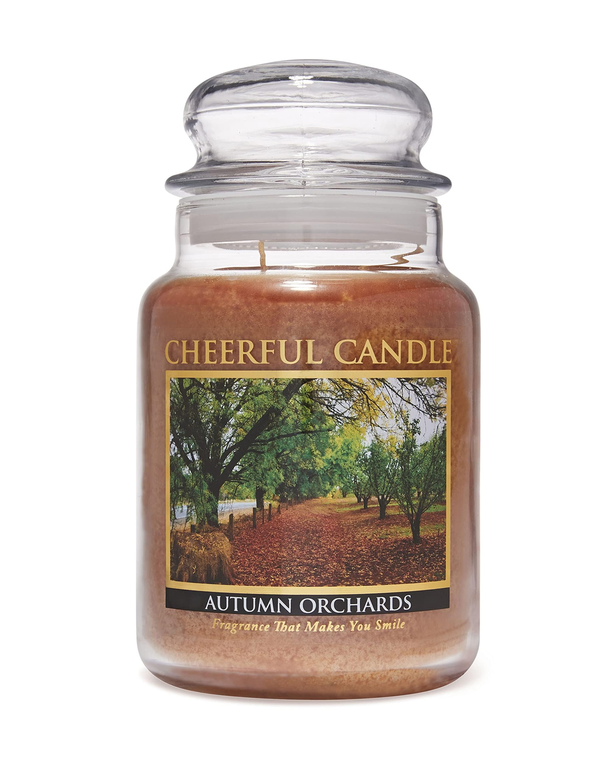 Amazon.com: A Cheerful Giver - Autumn Orchards Scented Glass Jar Candle ...