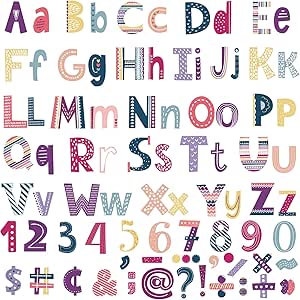 Amazon.com: 260pcs Letters Combo Pack Set Happy Day Colorful Classroom ...