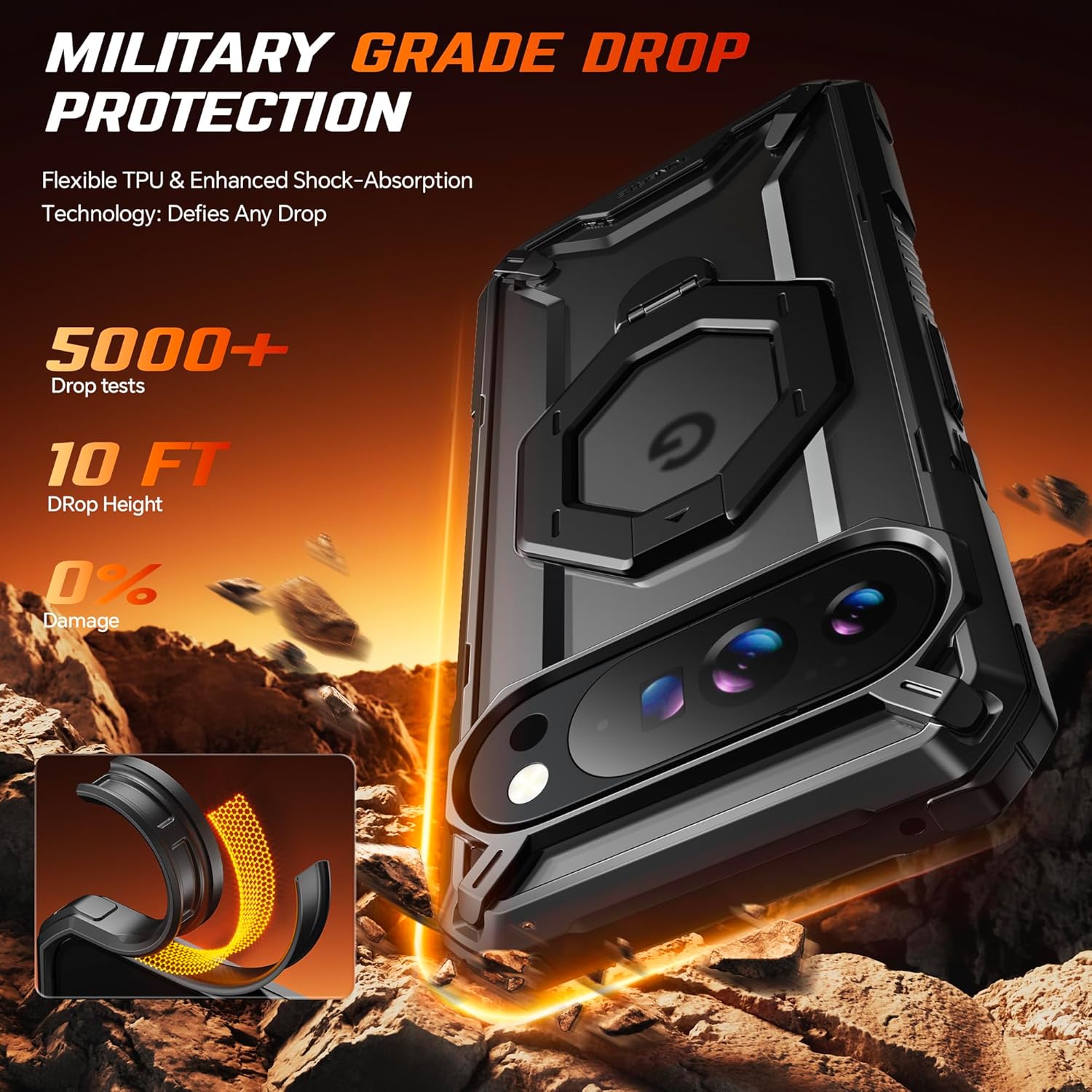 คู่มือการใช้งานเคส TONGATE สำหรับ Pixel 10 Pro XL พร้อมขาตั้งแม่เหล็ก ...