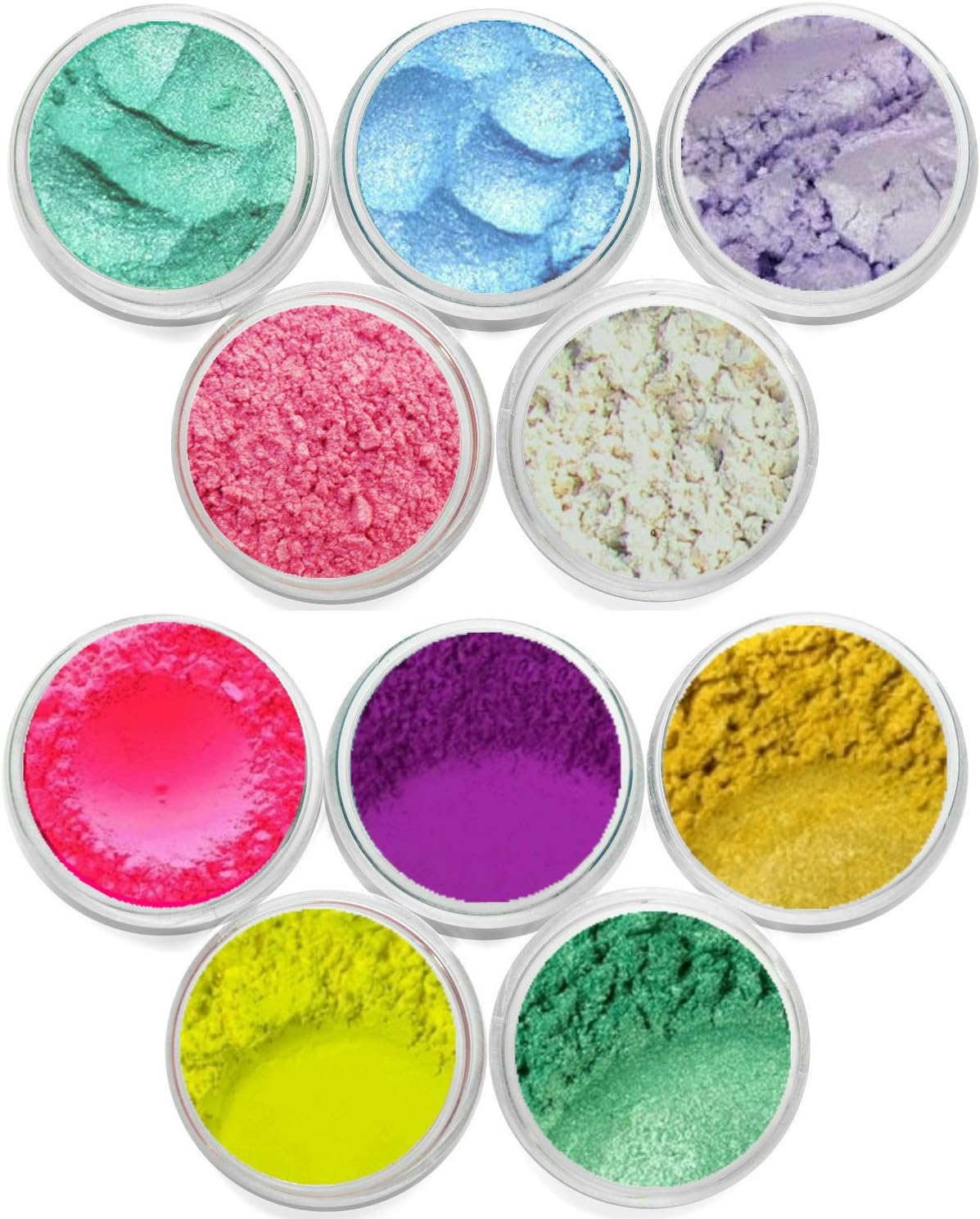 Amazon.com: Mineral Matte Oxide, Neon & Pearl Shimmer Mica Powder DIY ...