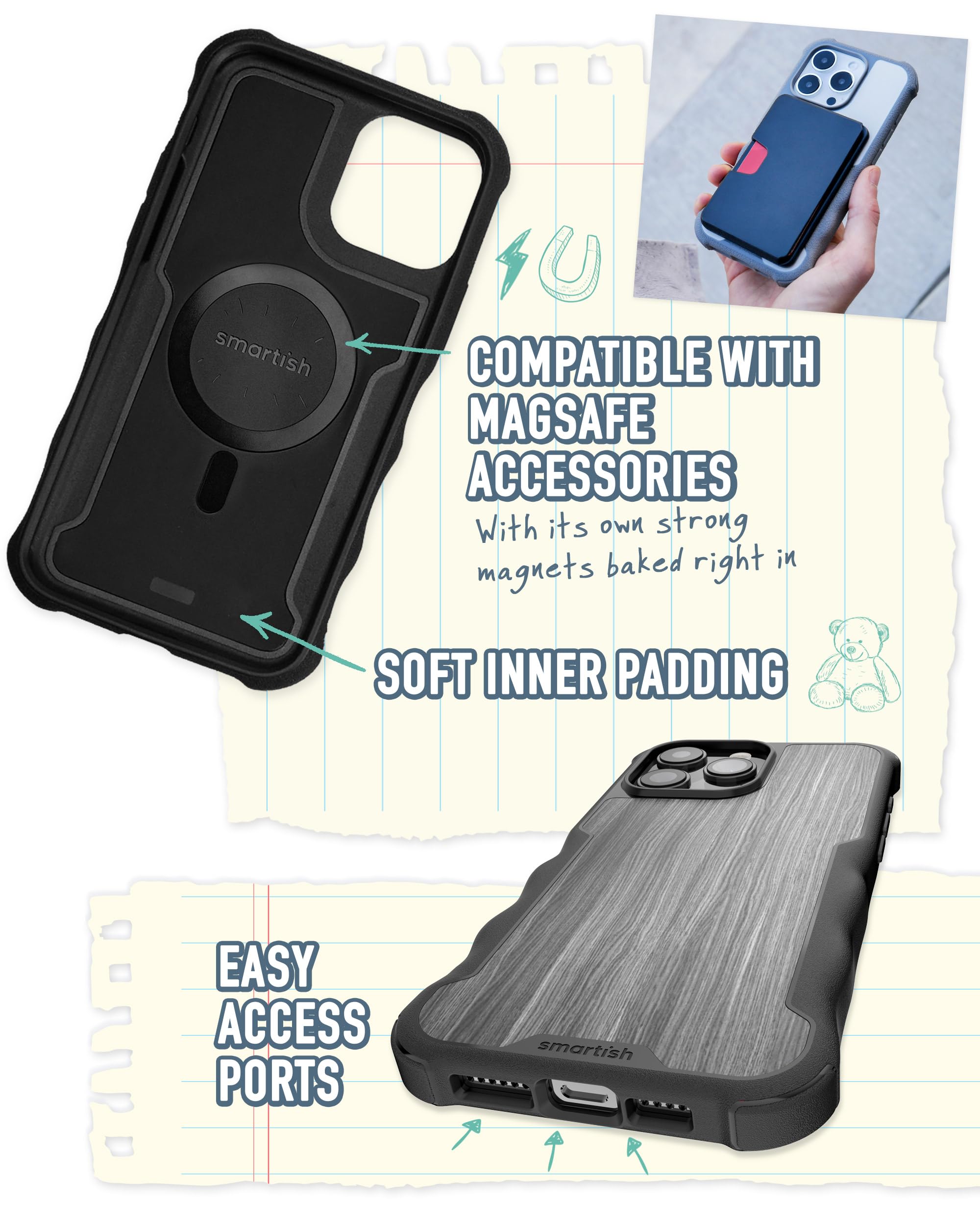 Snapklik.com : Smartish iPhone 15 Pro Max Protective Case - Gripzilla ...