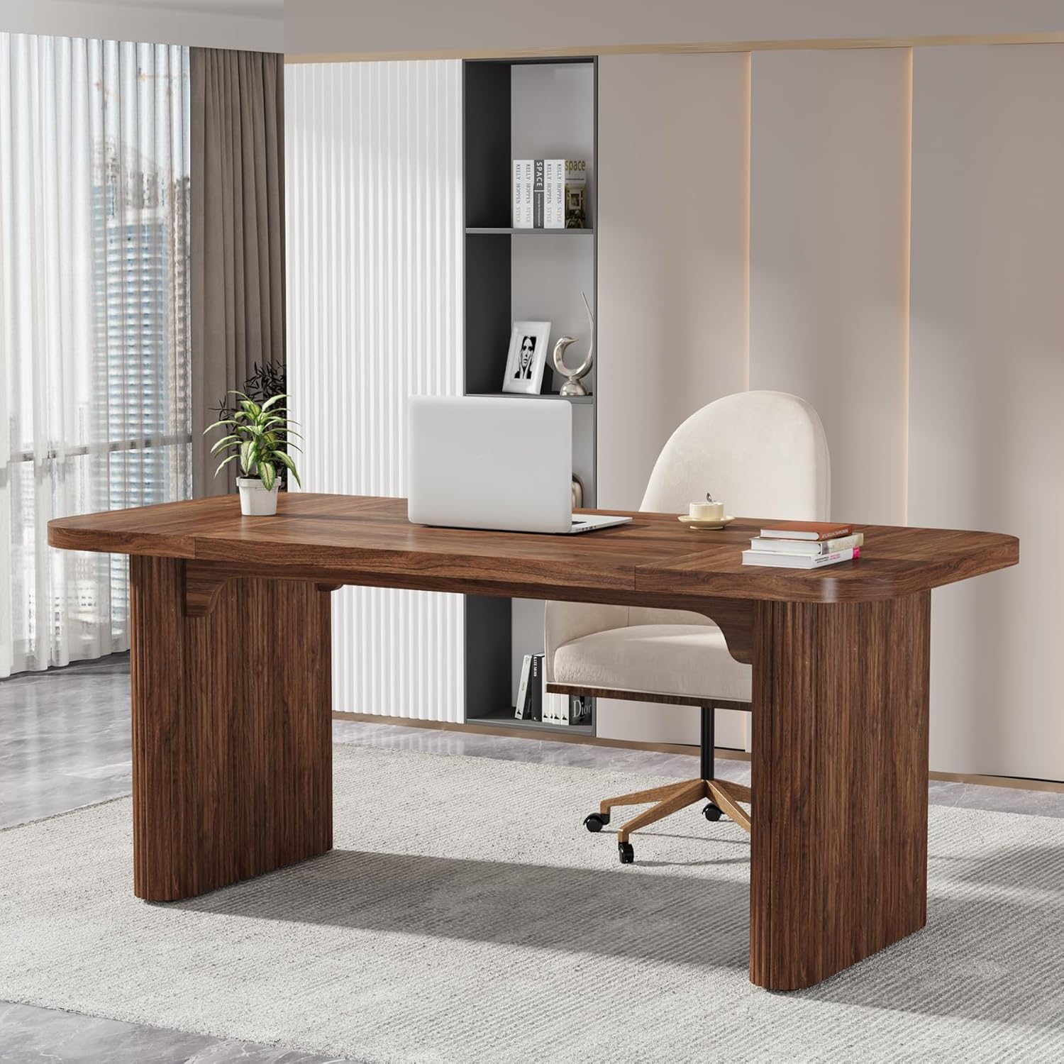 Amazon.com: Tribesigns 62" Executive Desk, Large Office Computer Desk ...