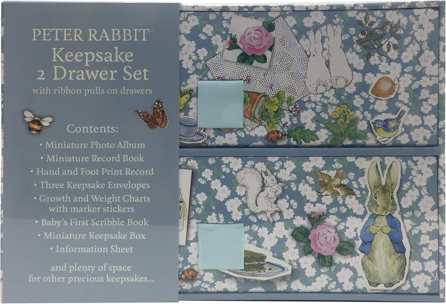 Amazon.com: Robert Frederick 2 Drawer Baby Keepsake Box-Peter Rabbit ...