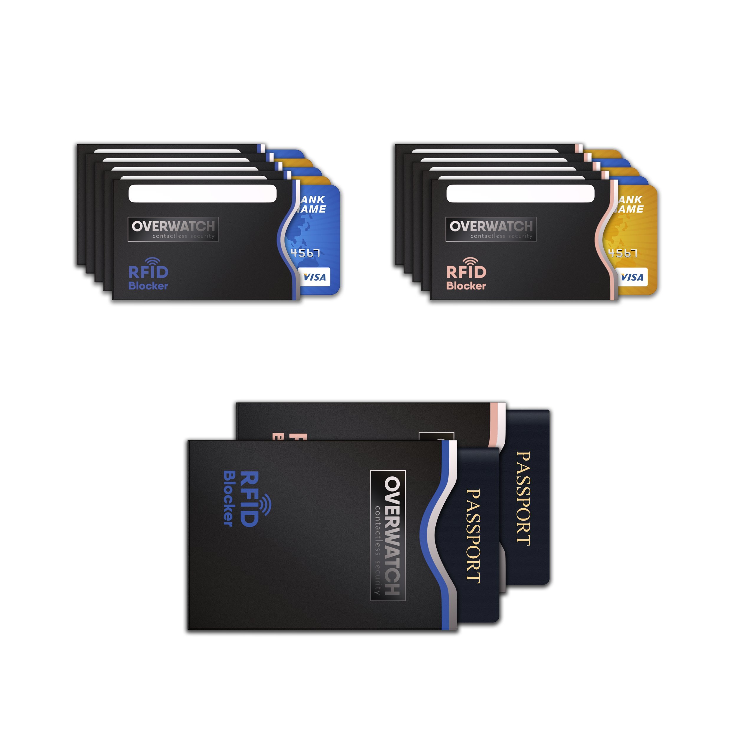 OVERWATCH RFID contactless security sleeves - protects against cyber ...
