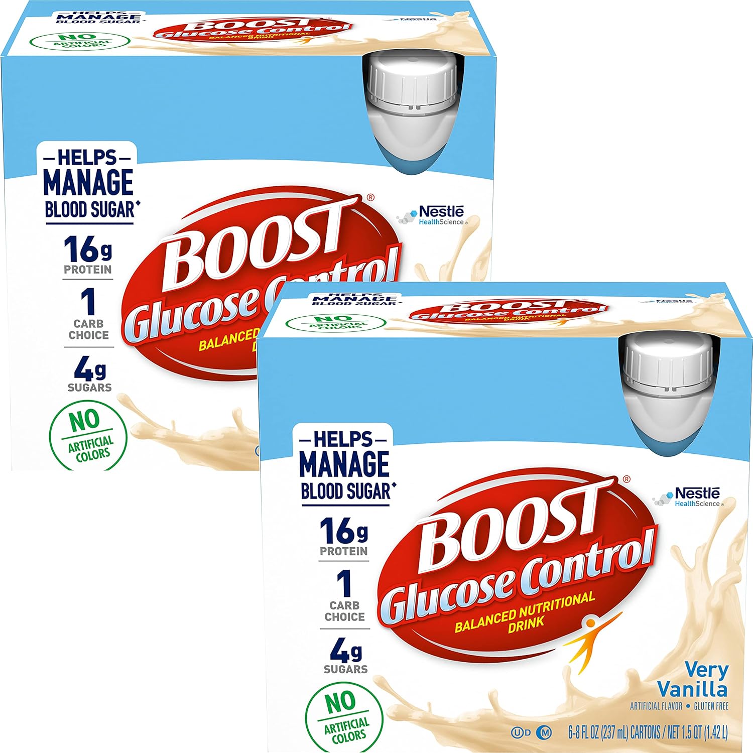 BOOST Glucose Control Balanced Nutritional Drink, Very Vanilla, Helps ...