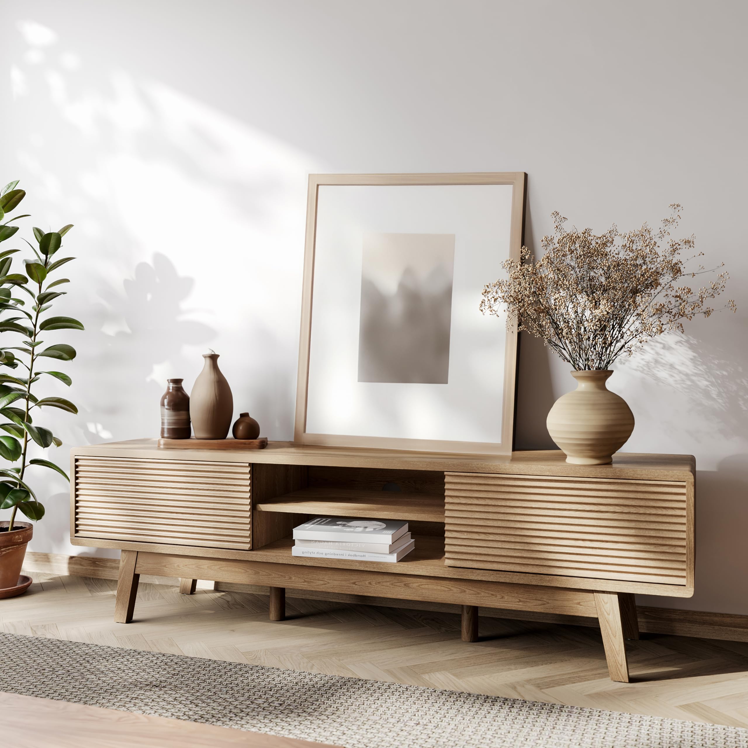 Amazon.com: Modway Envision Mid-Century Modern 44 Inch TV Stand, Walnut ...
