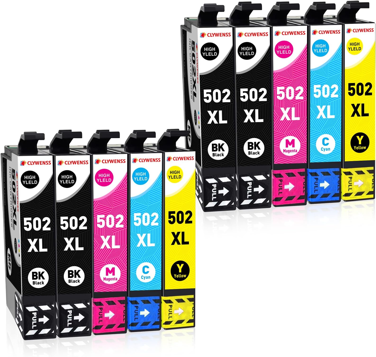 Clywenss 10-Pack 502XL Ink Cartridges Compatible with Epson 502 XL ...