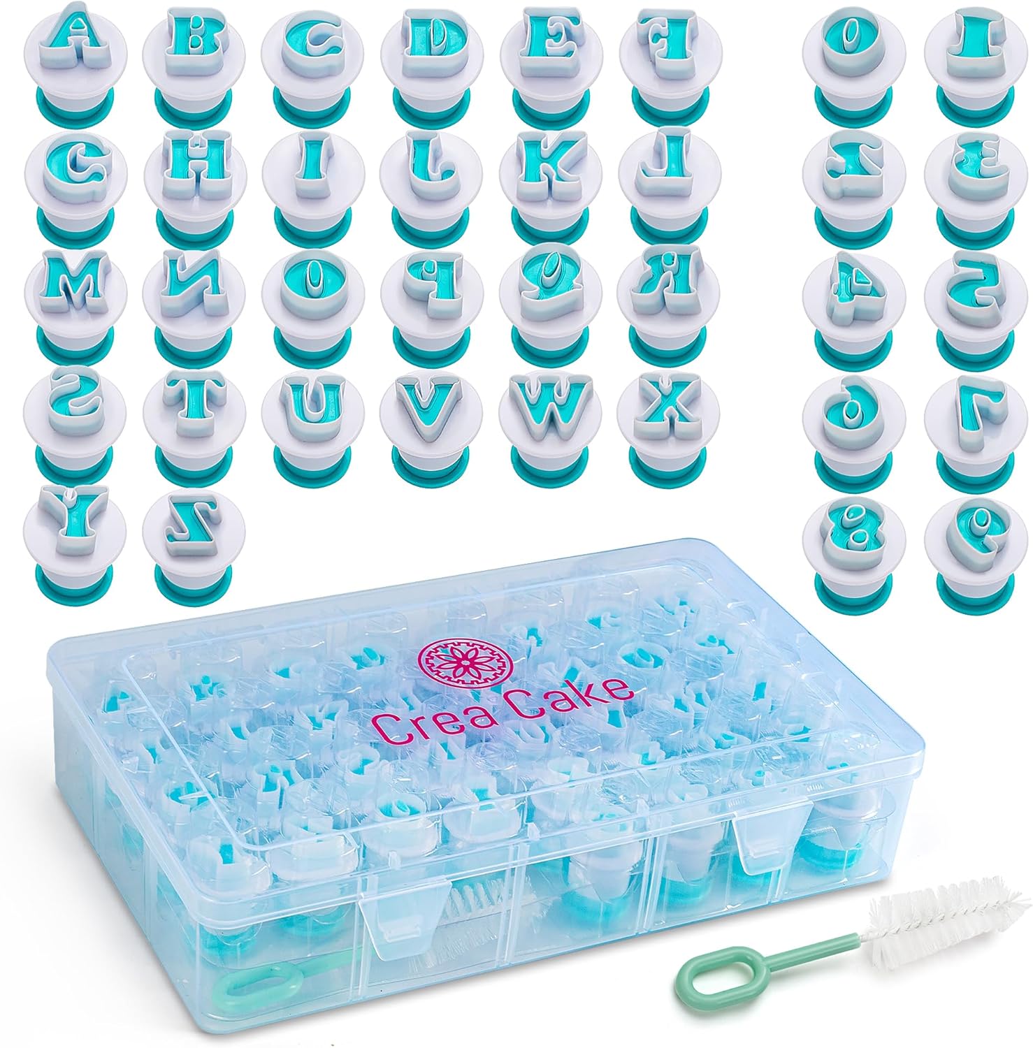 Amazon.com: Crea Cake® 36 pcs Fondant Letter & Number Cutters with ...