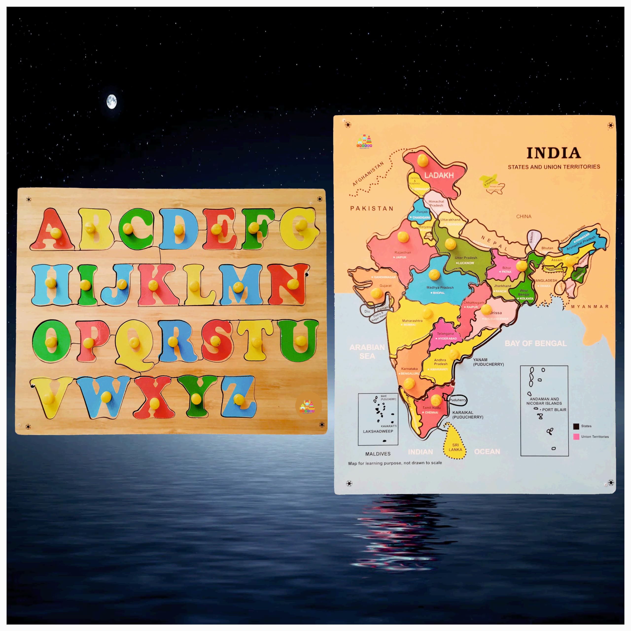 Loukya Uppercase Capital Alphabet And India Map Capital With State ...