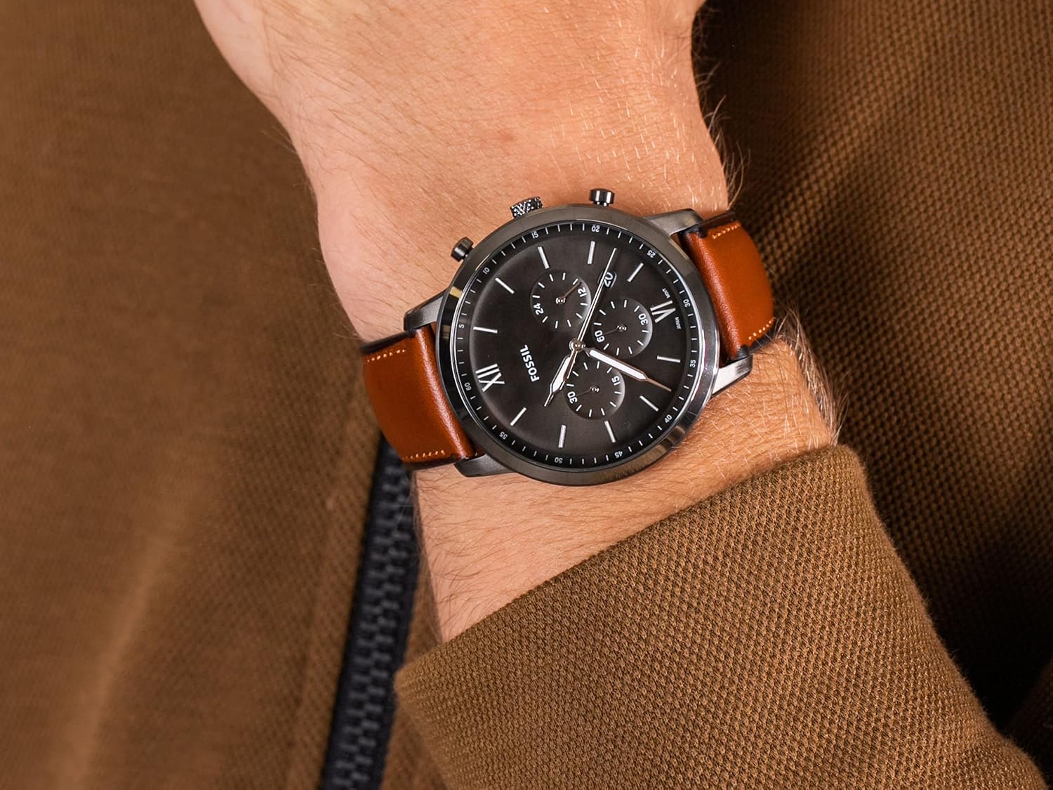 Fossil Men's Neutra Chronograph, Smoke-Tone Stainless Steel Watch ...
