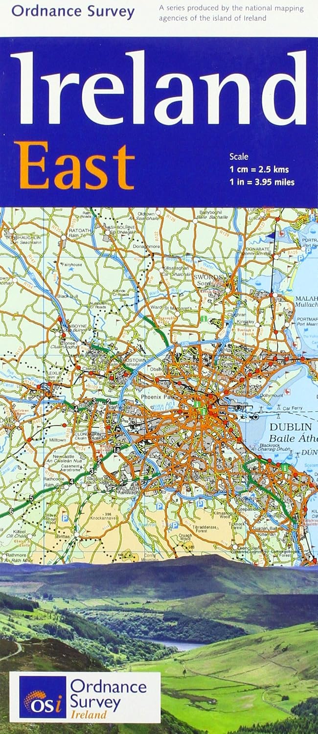 Ireland East Holiday Map | Ordnance Survey Ireland | OSI Holiday Maps ...