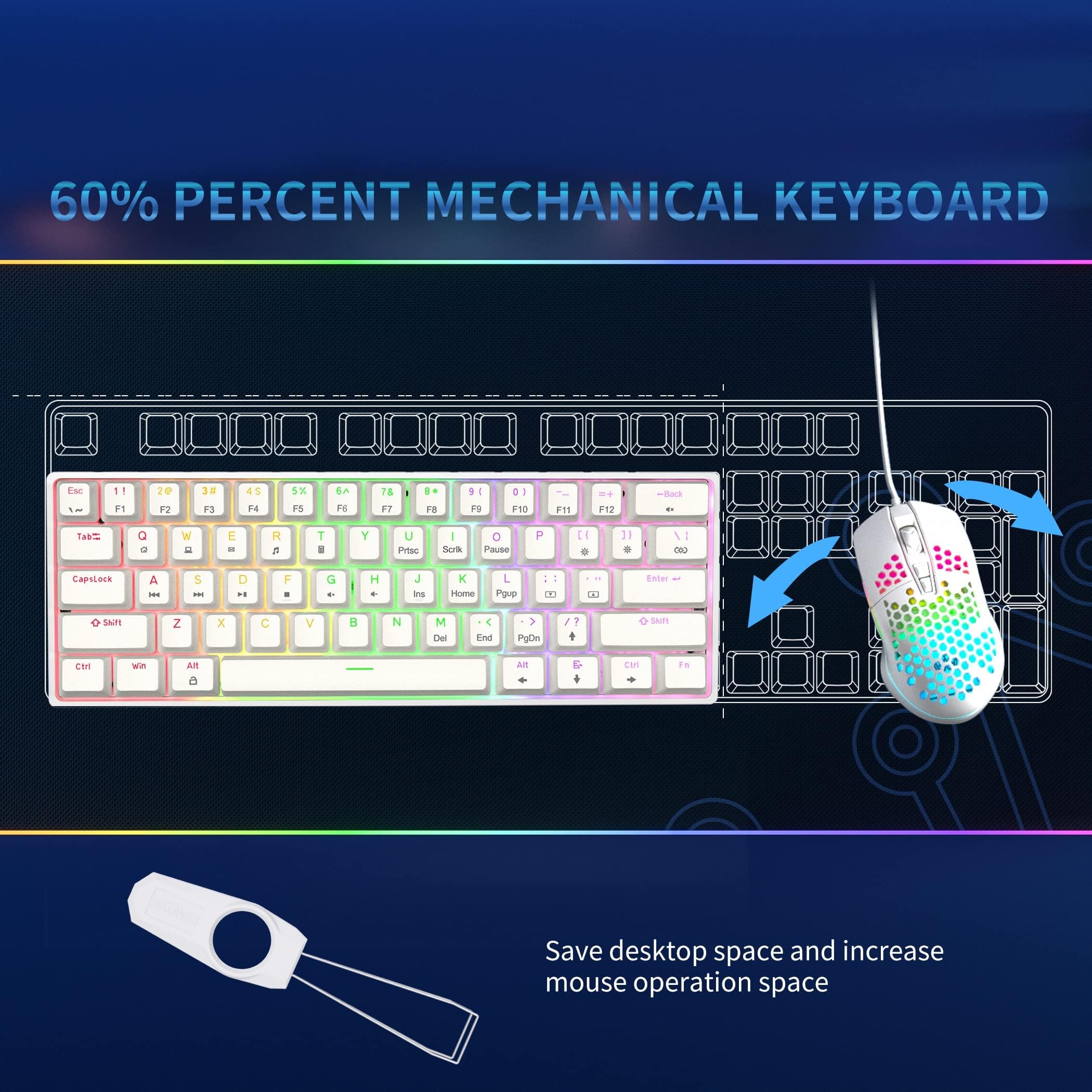 Snapklik.com : DIERYA DK61SE 60% Mechanical Gaming Keyboard, 61 Keys ...