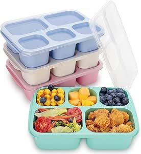 Amazon.com: Bento Box Adult Lunch Box, 4 Pack Lunchable Containers for Adults with 5 ...